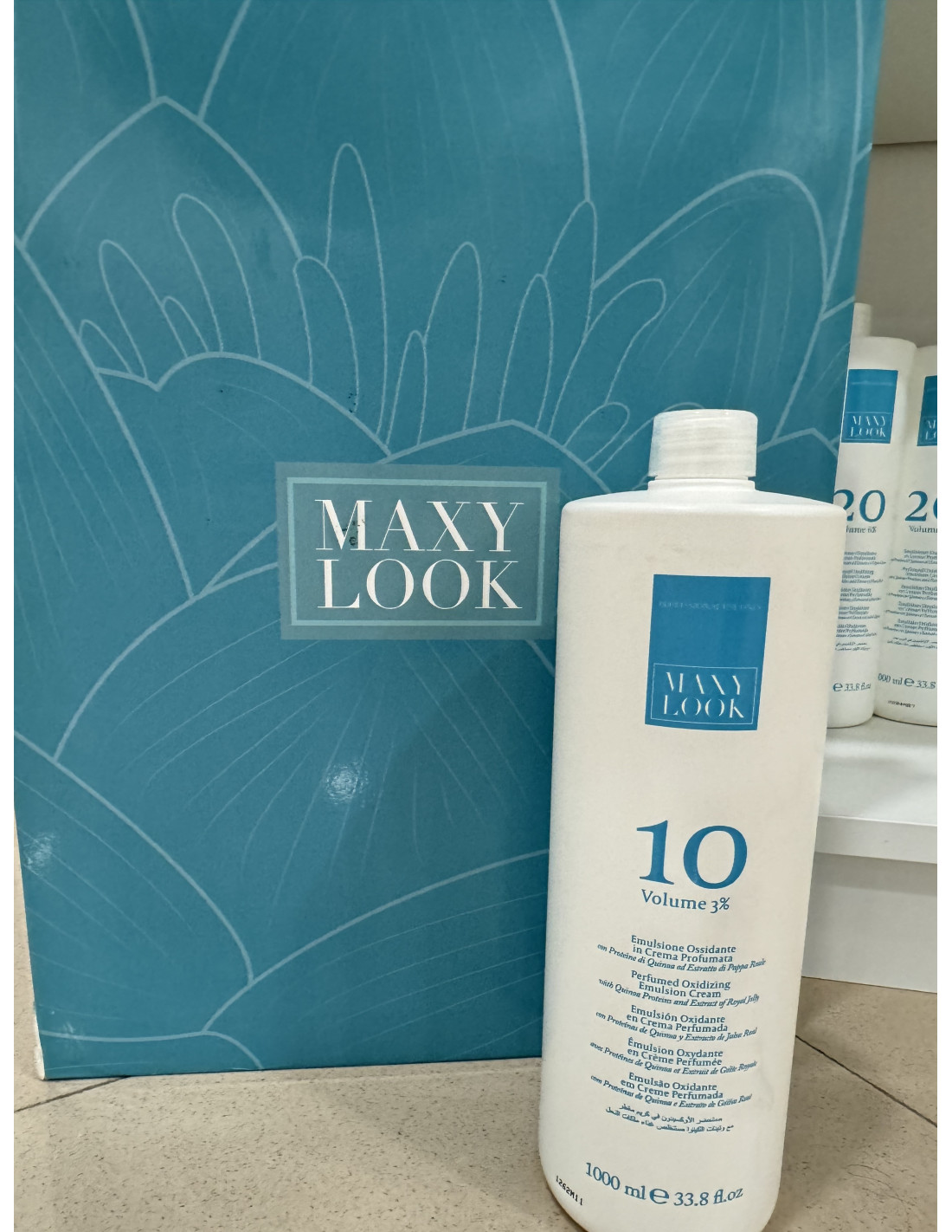 Agua Oxigenada 10vol 1l Maxy Look